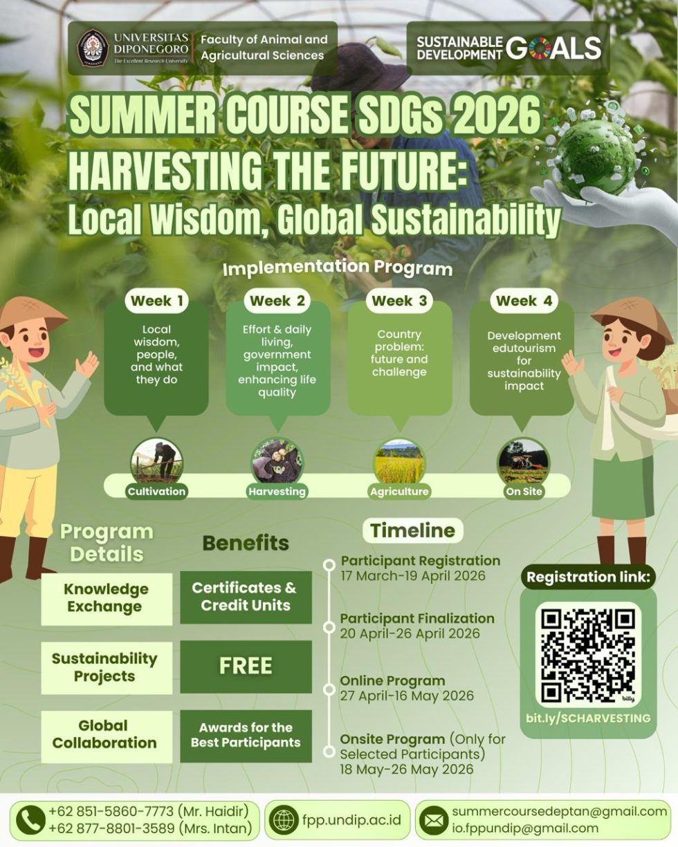 SUMMER COURSE SDGs 2026 : Harvesting the Future: Local Wisdom, Global ...